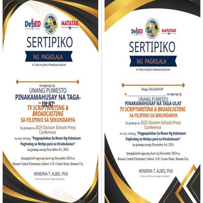 Certificate-GROUP-FILIPINO.pptx schools press | PPTX