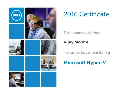 Certificate - Microsoft key workloads | PPT