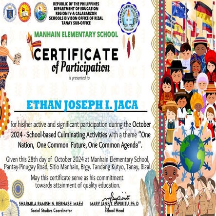 CERTIFICATE-OCTOBER.pptx mnbdjgfiuwrgfuyewgfyuewg | PPTX