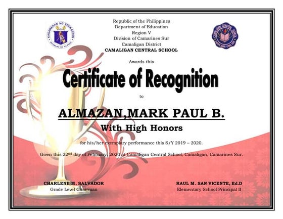 CERTIFICATE OF RECOGNITION With Honors 2022-2023.docx