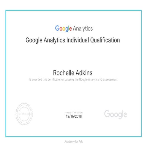 Google Analytics Certification | PPT