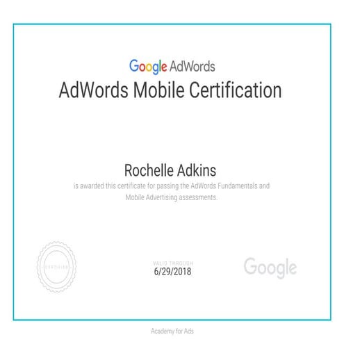 Google AdWords Mobile Certification | PPT