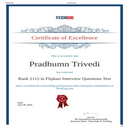 flipkart interview test | PDF