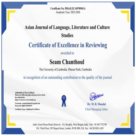 certificate_113787.pdf as a reviewer with the scholar | PDF
