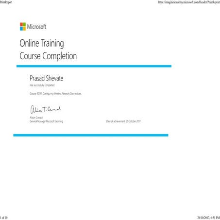 Microsoft Certificate | PDF