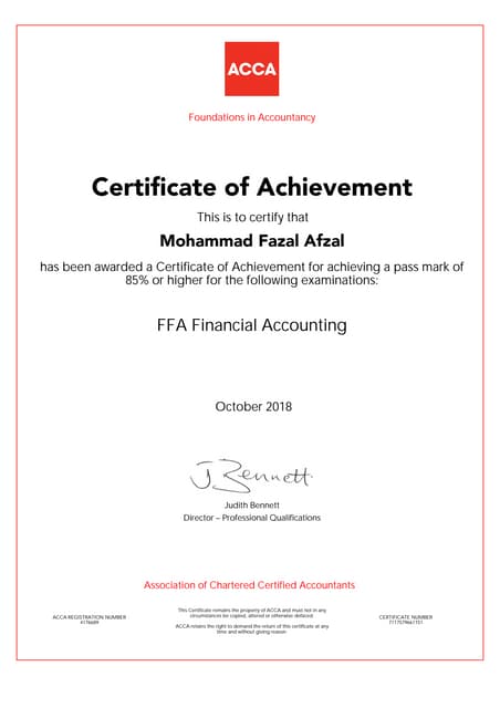ACCA Diploma | PDF