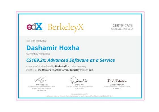 Certificate EDX.org Stat2.1X