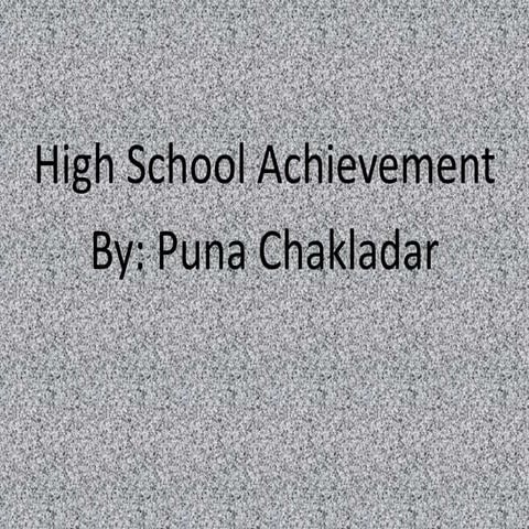 High School Achievement | PPTX