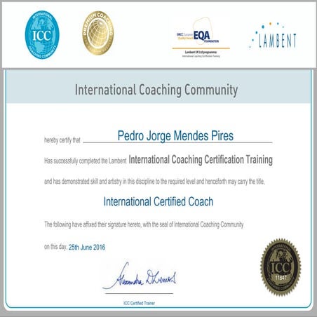 International Certified Coach - ICC | PDF