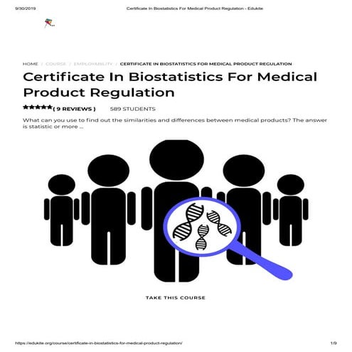 Biomedical Signal and Image Processing Certificate - Edukite | PDF