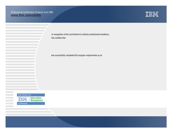 Db2 Certificate Ppt