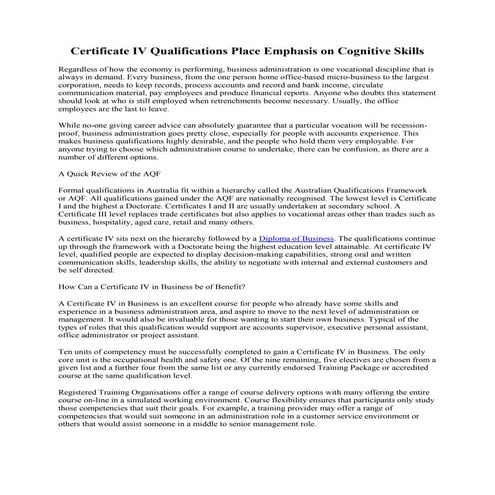 4 Skills You'll Master with a Business Diploma Program | PDF