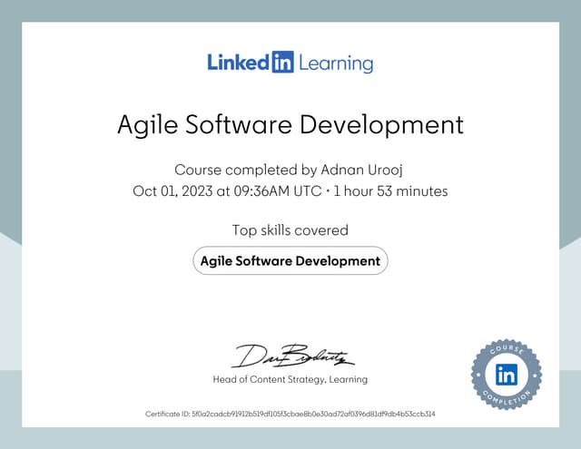 Agile Software Development Certification Ppt