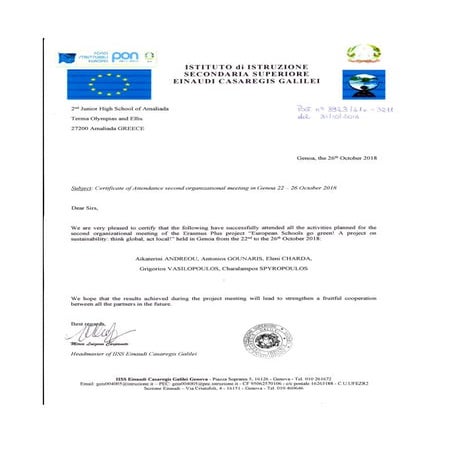Erasmus Attendance Certificate – DEVX