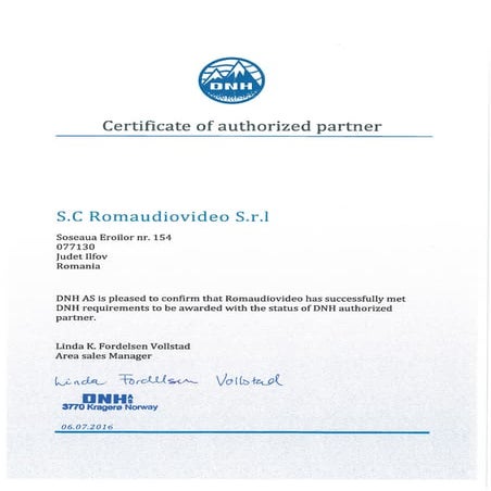 Certificate of authorized partner 2016 | PDF