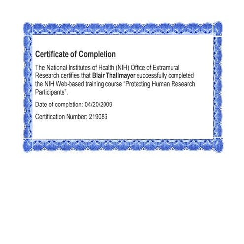 Certificate Of Completion | DOCX