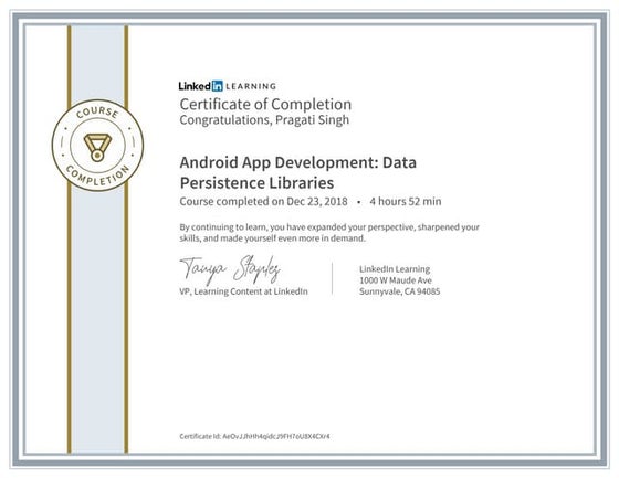 Certificate of completion java design patterns and apis for android | PPT