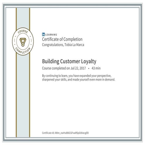 Building Customer Loyalty | PDF