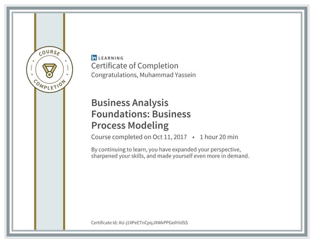Business Analysis Foundations Business Process Modeling Ppt