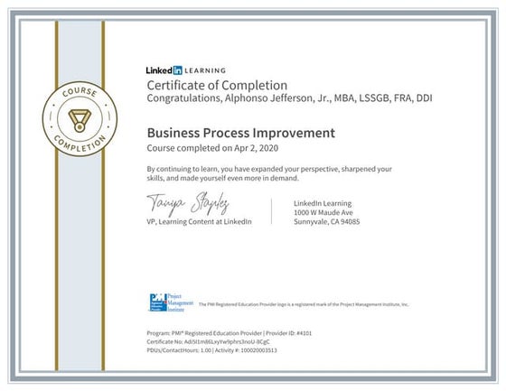 Certificate ofcompletion project portfolio management foundations | PPT