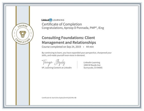 Certificate of Completion B2B Marketing on Linkedin | PPT