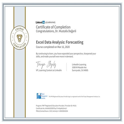 Dr. Mustafa Degerli - 2020 - Excel Data Analysis Forecasting | PDF