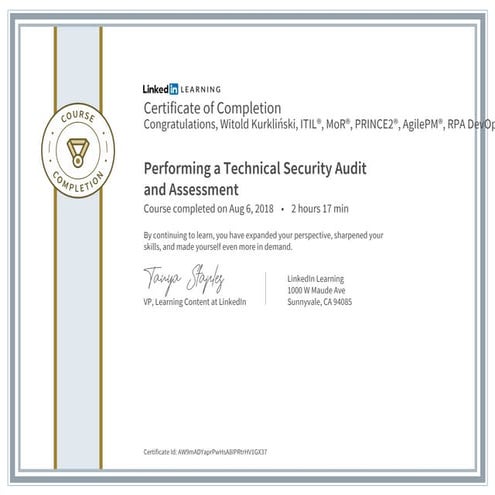 Performing a Technical Security Audit and Assessment | PDF | Resume ...