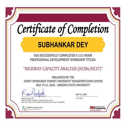 Certificate of completion subhankar dey | PDF