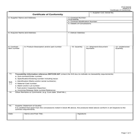 Certificate of conformance 03 | DOC