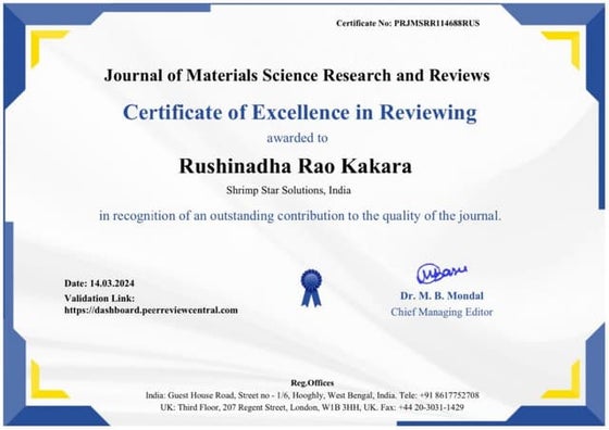 Rushinadha Reviewer jetir certificate | PPT