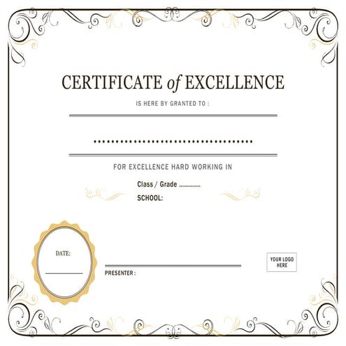 Certificate of excellence 2 | PPT
