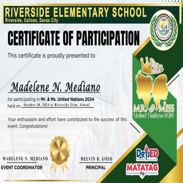 Certificate of Participation Formats and | PPT