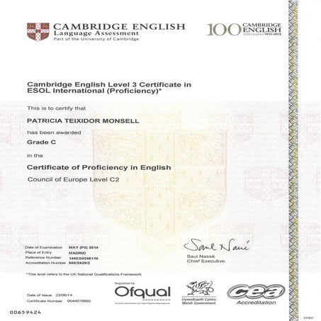 Certificate of proficiency in english (cpe) | PDF