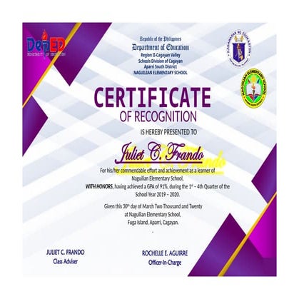 Form 137 school permanent record | DOCX