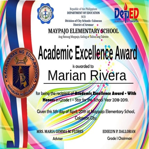 CERTIFICATE OF RECOGNITION-MES 2019.pptx