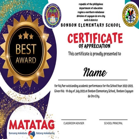 Sample editable certificate WITH HONORS 2023 - 2024.docx