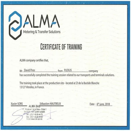 ALMA - Certificate of Training | PPT