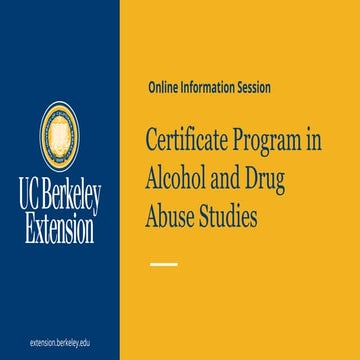 Certificate Program in Alcohol and Drug Abuse Studies | PPTX