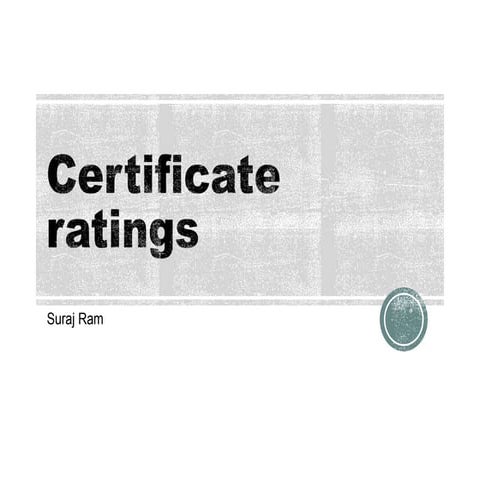 Certificate ratings | PPT