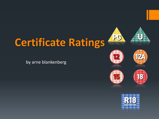 Age ratings | PPTX