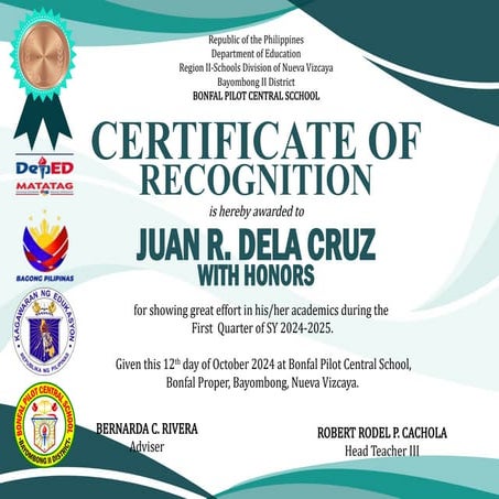 CERTIFICATES of Recognition - 2024.pptx