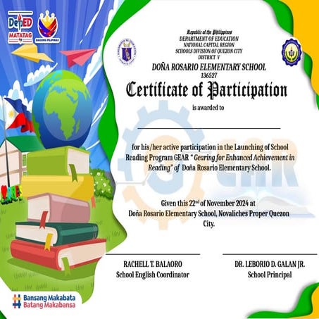 CERTIFICATE for reading month culmination.pptx