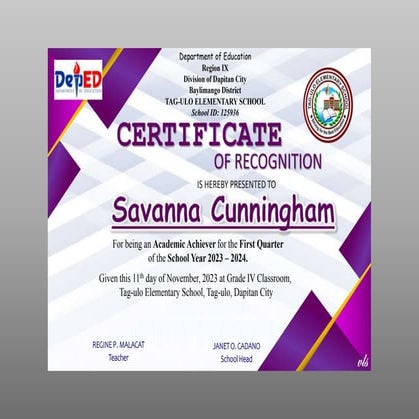 CERTIFICATE for reading month culmination.pptx