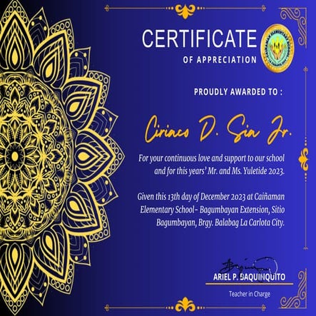 CERTIFICATES of appreciation, recognition, achievement CANVA.pptx