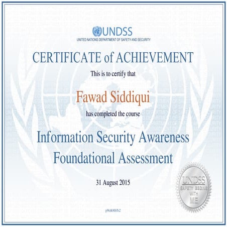 UNITED NATIONS DEPARTMENT OF SAFETY AND SECURITY | PDF