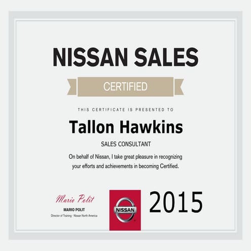 Nissan Sales Certification | PDF