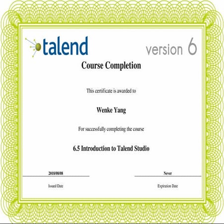 Certification 6.5-introduction-to-talend-studio | PPT