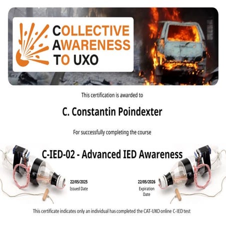 certification-C-IED-02---Advanced-IED Course | PDF
