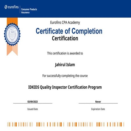 certification-IDKIDS-Quality-Inspector-Certification-Program-sharif ...