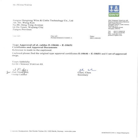 Certification Dnv | PDF